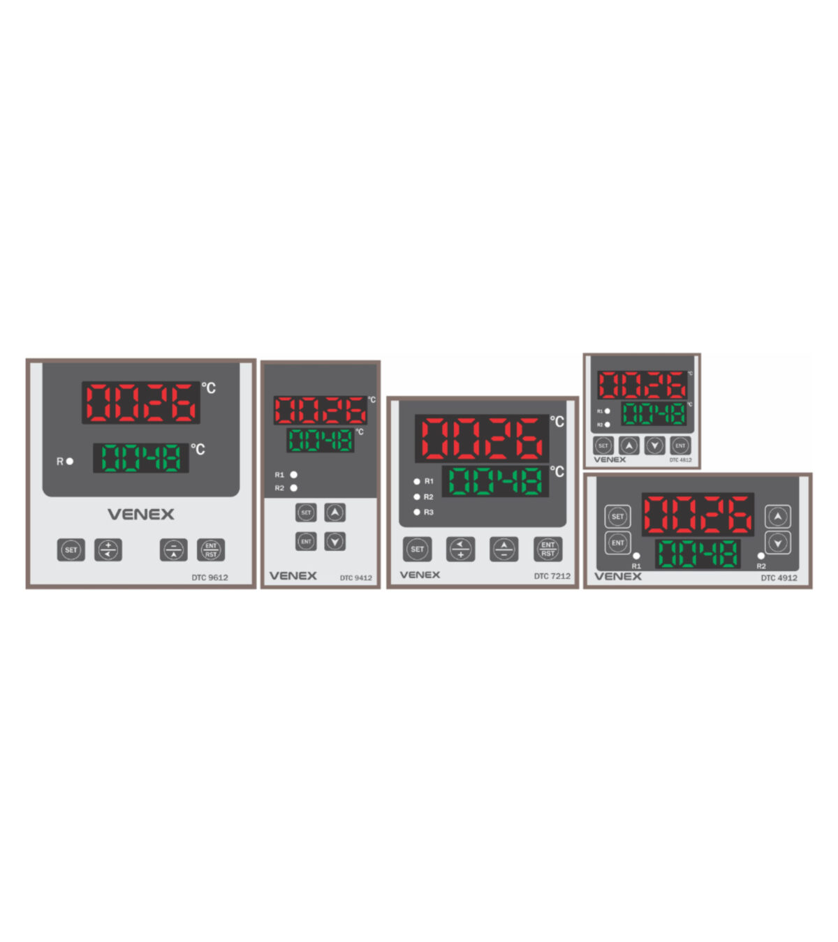 Double display temperature controller - autologic